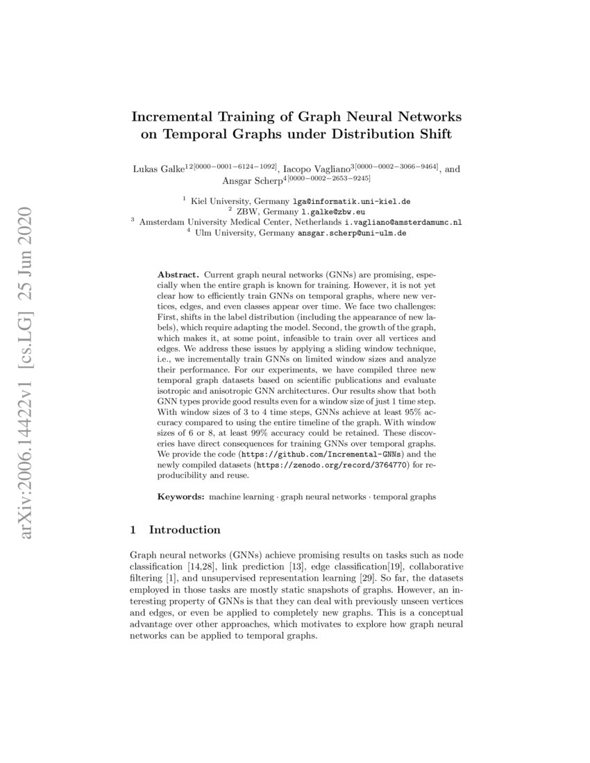 Incremental Training Of Graph Neural Networks On Temporal Graphs Under Distribution Shift Deepai