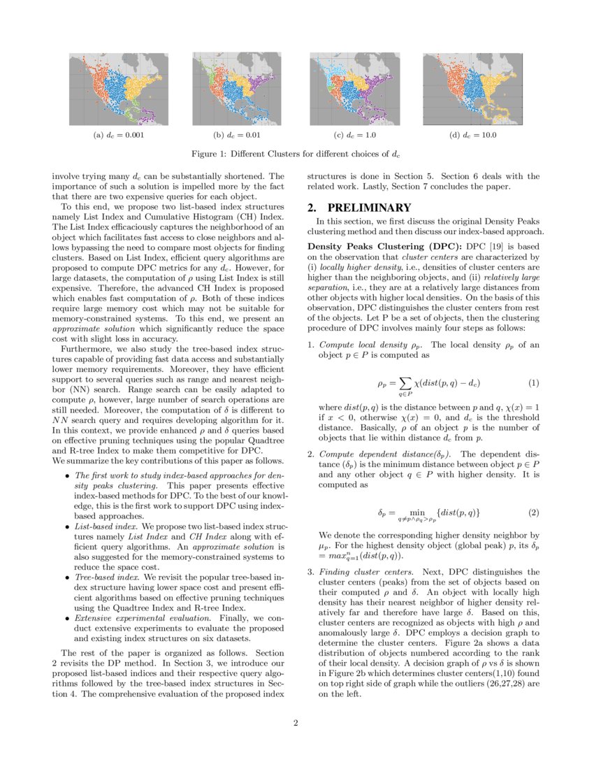Index-based Solutions for Efficient Density Peaks Clustering | DeepAI