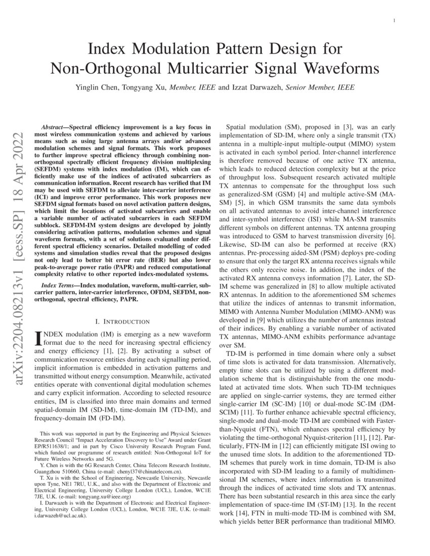 Index Modulation Pattern Design For Non Orthogonal Multicarrier Signal
