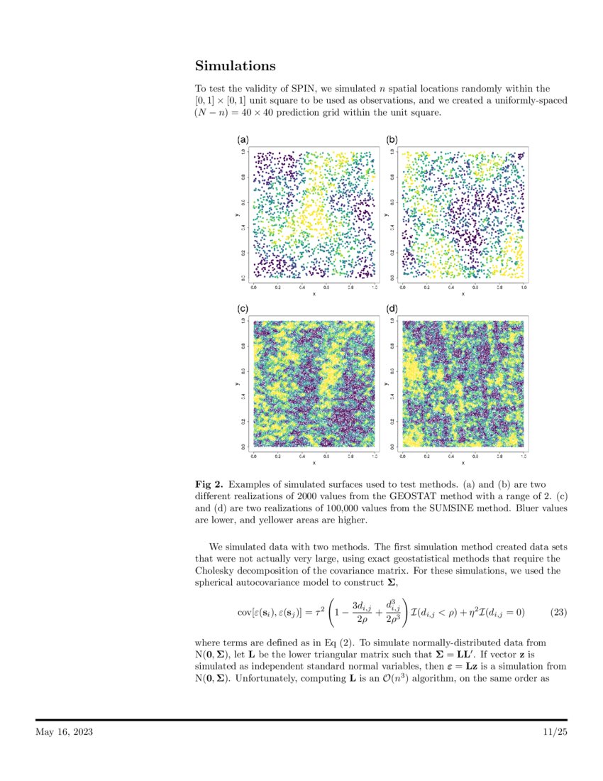 Indexing and Partitioning the Spatial Linear Model for Large Data Sets ... Indexing and Partitioning the Spatial Linear Model for Large Data Sets ...