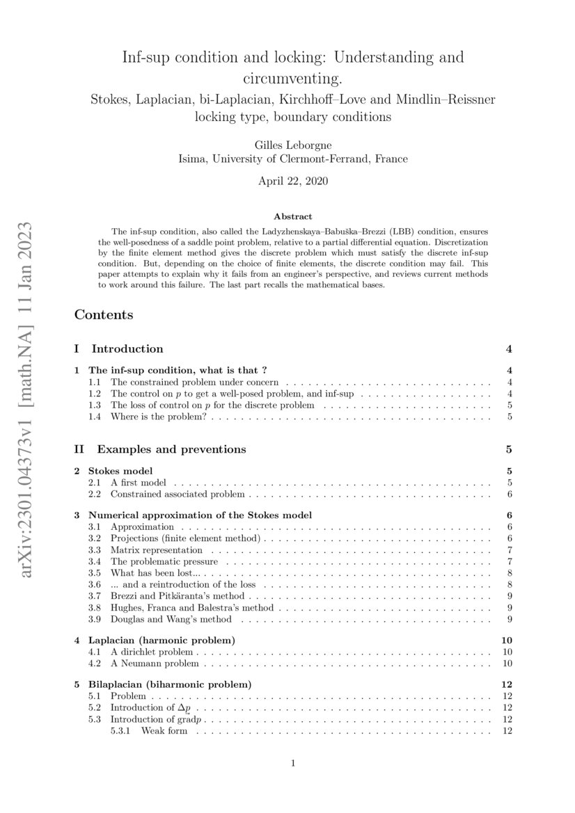 Inf-sup condition and locking: Understanding and circumventing. Stokes ...