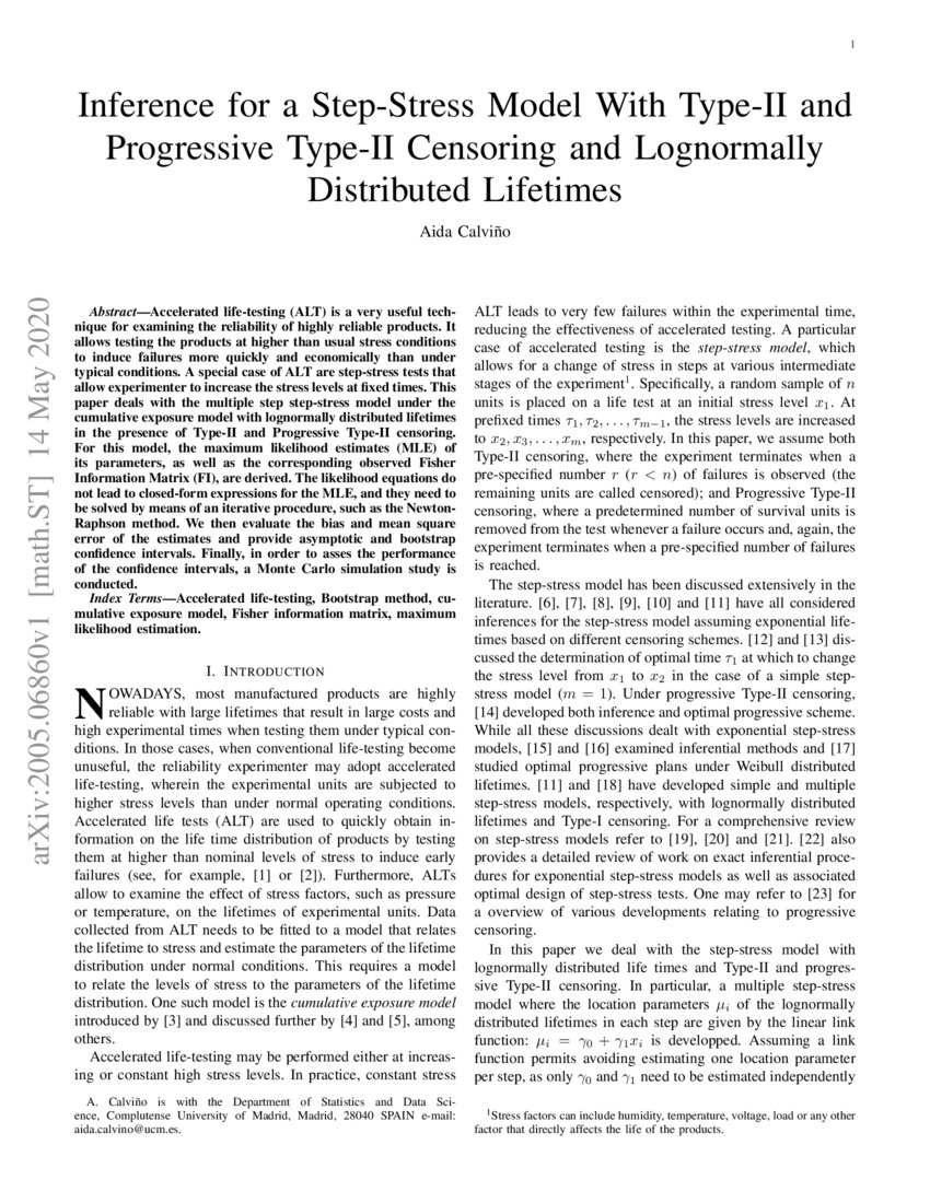 Inference for a Step-Stress Model With Type-II and Progressive Type-II ...