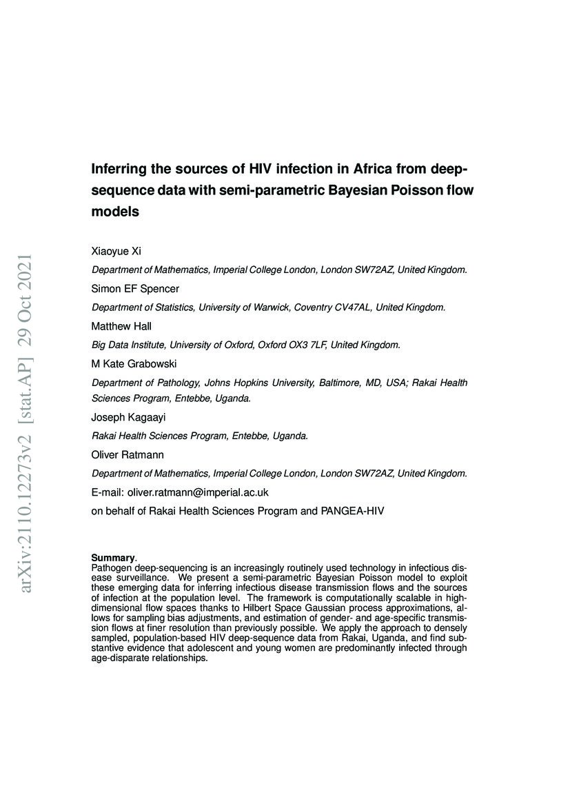 Inferring the sources of HIV infection in Africa from deep sequence ...