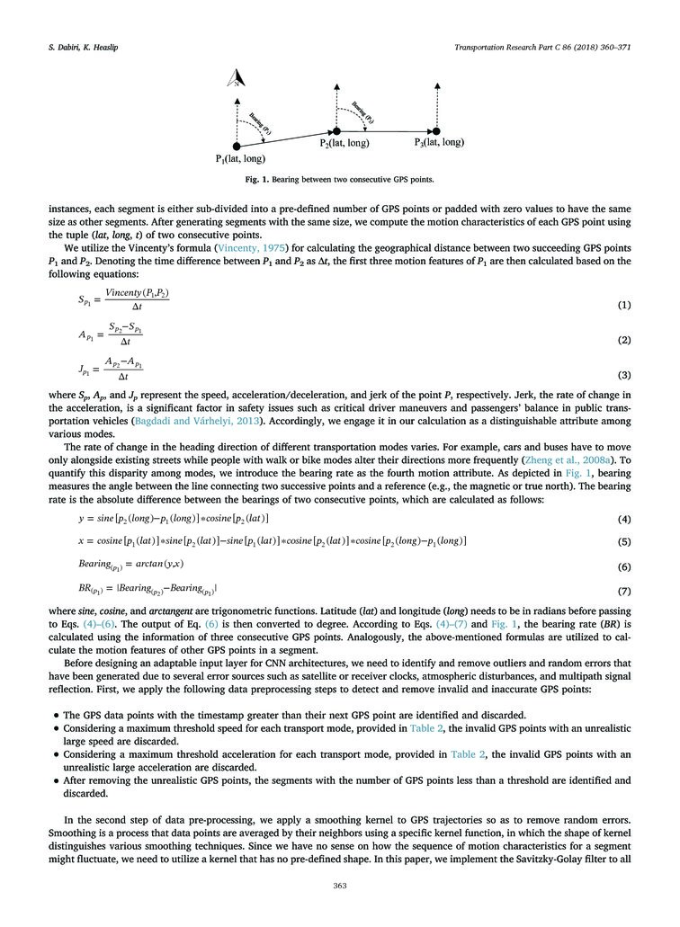 Inferring Transportation Modes From Gps Trajectories Using A Convolutional Neural Network Deepai