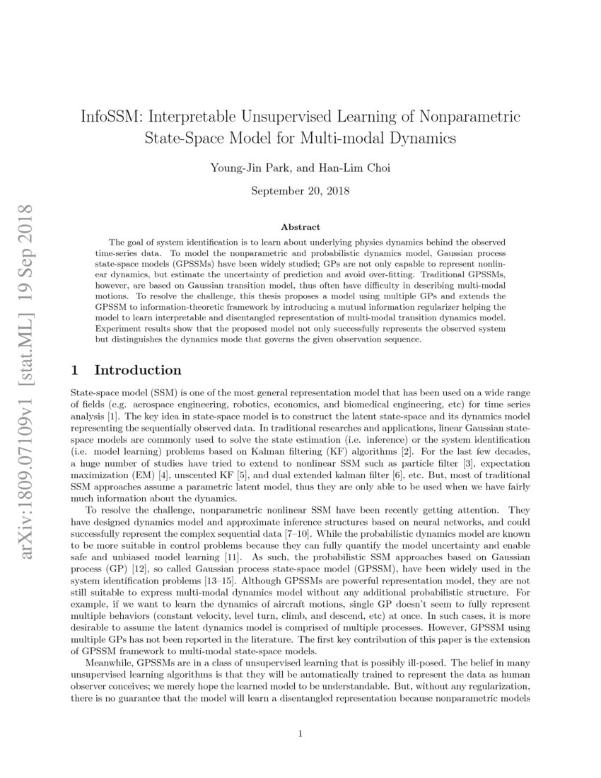 InfoSSM: Interpretable Unsupervised Learning of Nonparametric State-Space Model for Multi-modal ...