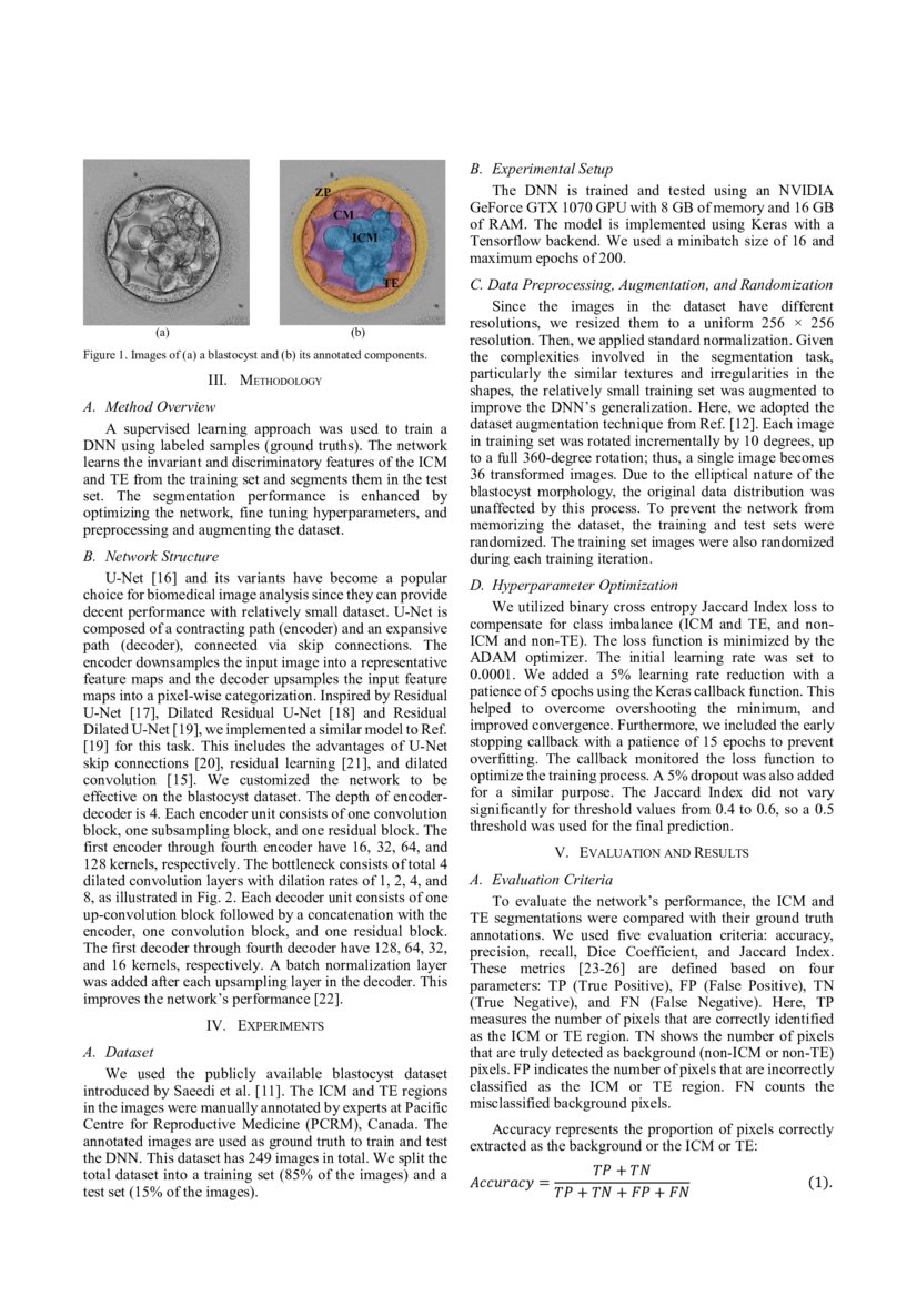 Inner Cell Mass and Trophectoderm Segmentation in Human Blastocyst ...