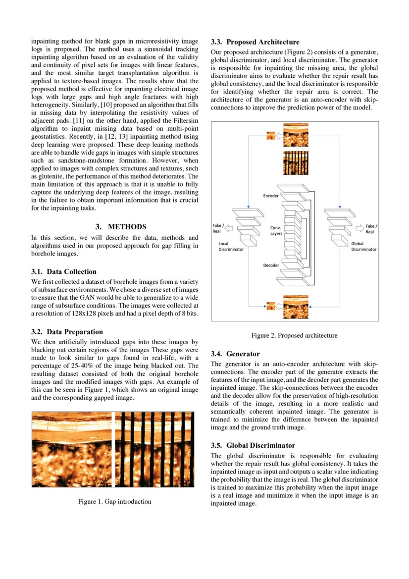 Inpainting borehole images using Generative Adversarial Networks | DeepAI