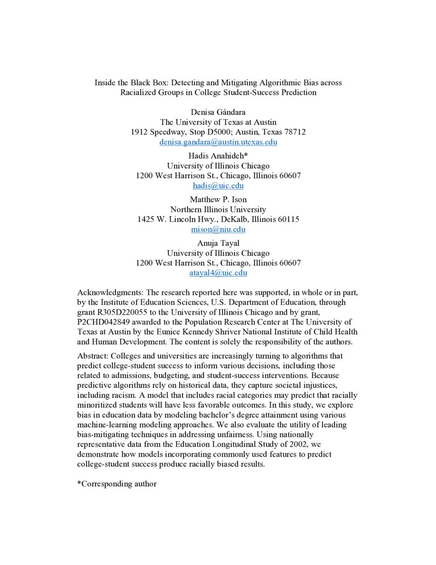 Inside The Black Box Detecting And Mitigating Algorithmic Bias Across Racialized Groups In