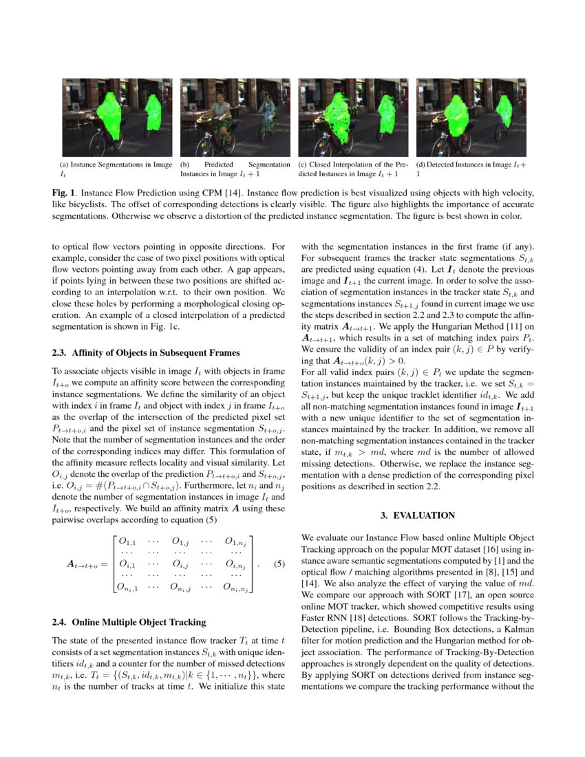 Instance Flow Based Online Multiple Object Tracking | DeepAI
