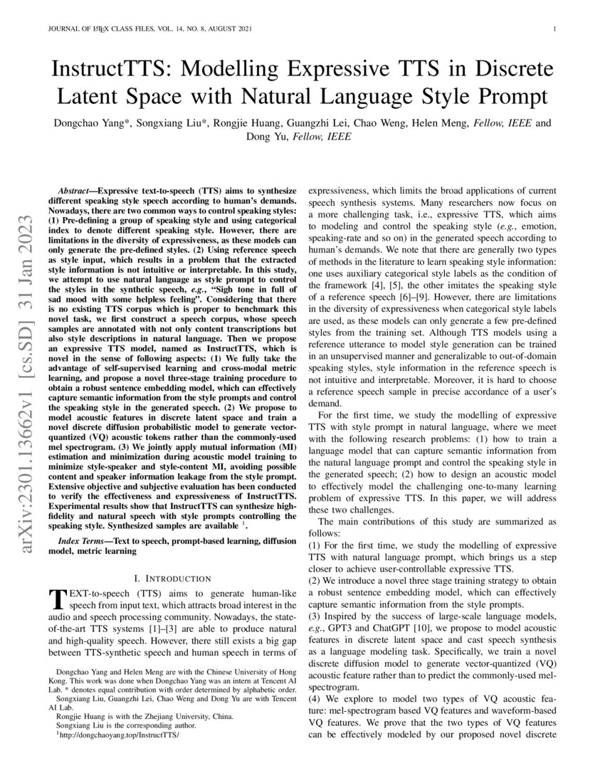 Instructtts Modelling Expressive Tts In Discrete Latent Space With Natural Language Style