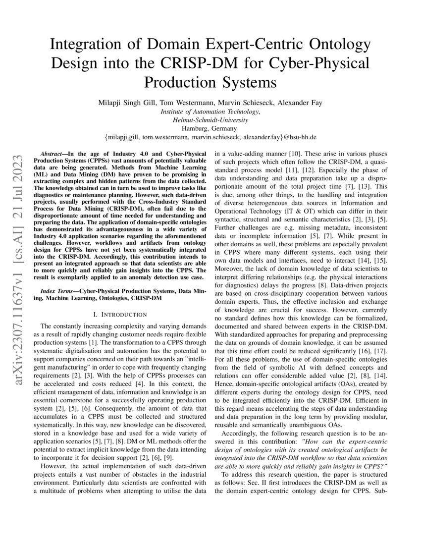 Integration of Domain Expert-Centric Ontology Design into the CRISP-DM for Cyber-Physical ...
