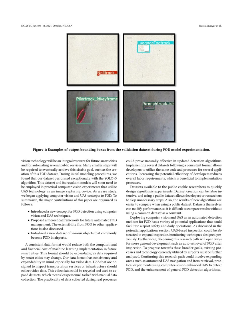 Integrative Use of Computer Vision and Unmanned Aircraft Technologies ...