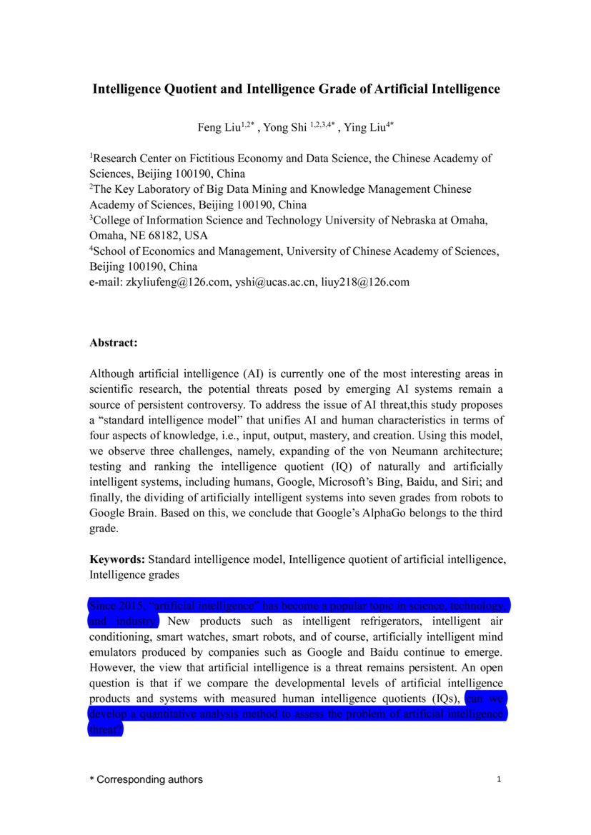 Intelligence Quotient and Intelligence Grade of Artificial Intelligence ...