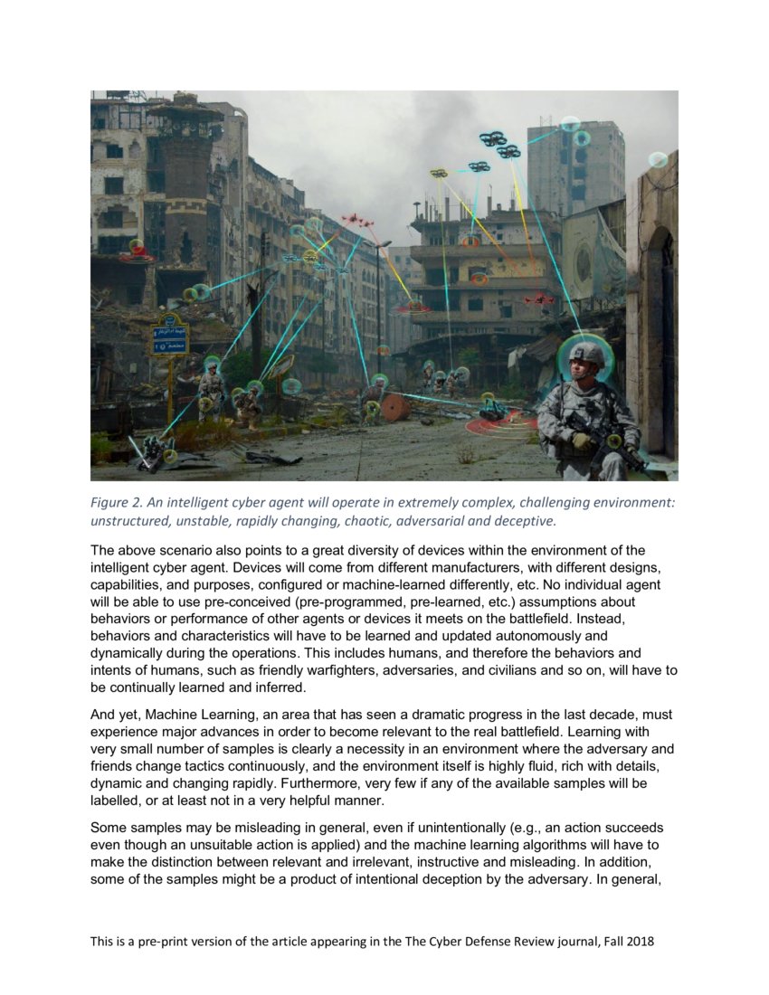 Intelligent Autonomous Agents are Key to Cyber Defense of the Future ...