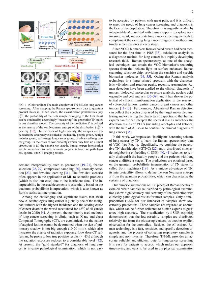 Intelligent Diagnostic Scheme For Lung Cancer Screening With Raman Spectra Data By Tensor