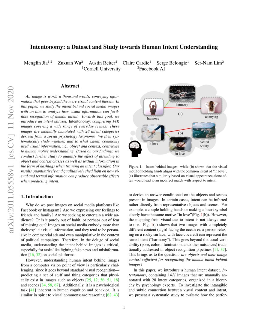 Intentonomy: a Dataset and Study towards Human Intent Understanding ...