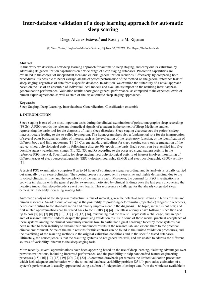 Inter Database Validation Of A Deep Learning Approach For Automatic