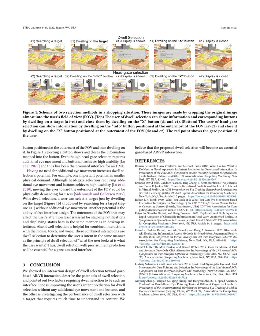 Interaction Design of Dwell Selection Toward Gaze-based AR/VR ...