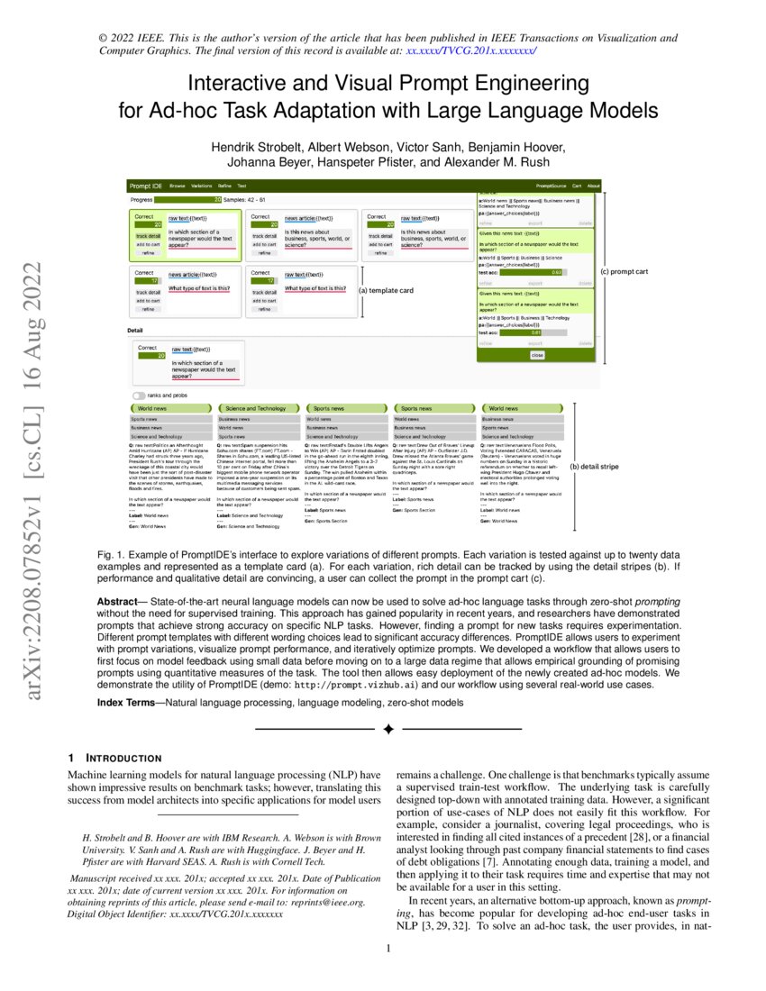 Interactive and Visual Prompt Engineering for Ad-hoc Task Adaptation ...