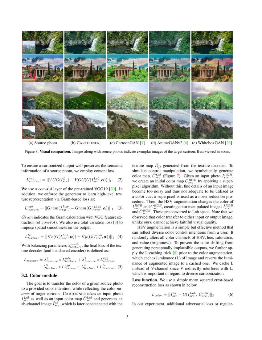 Interactive Cartoonization with Controllable Perceptual Factors | DeepAI