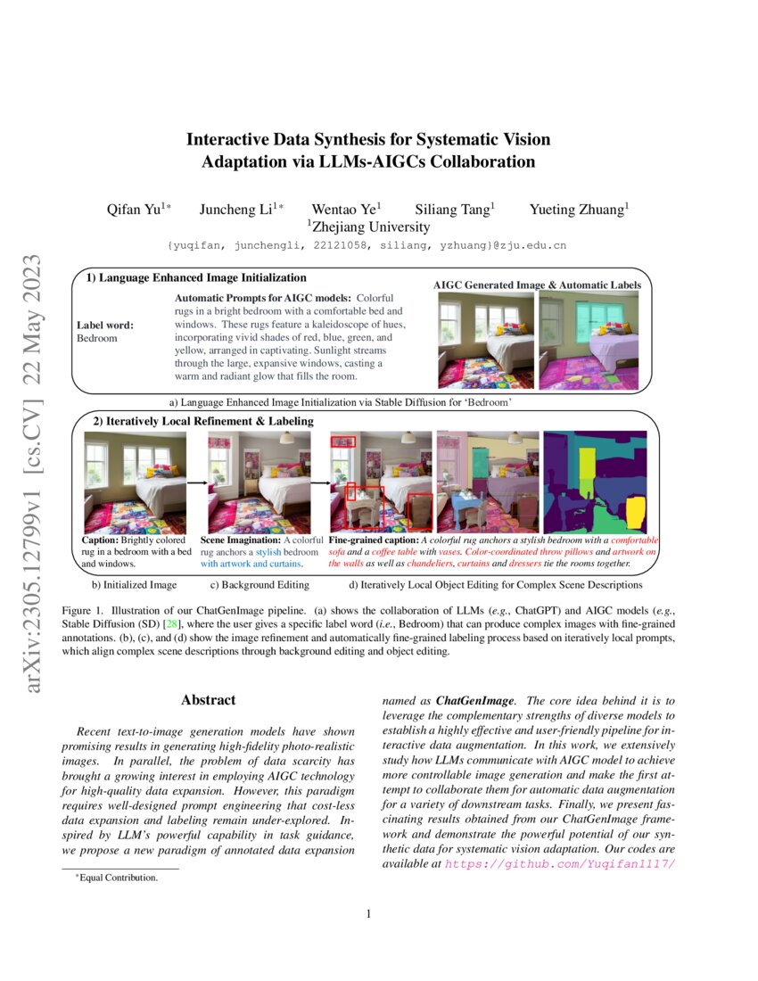 Interactive Data Synthesis for Systematic Vision Adaptation via LLMs-AIGCs Collaboration | DeepAI
