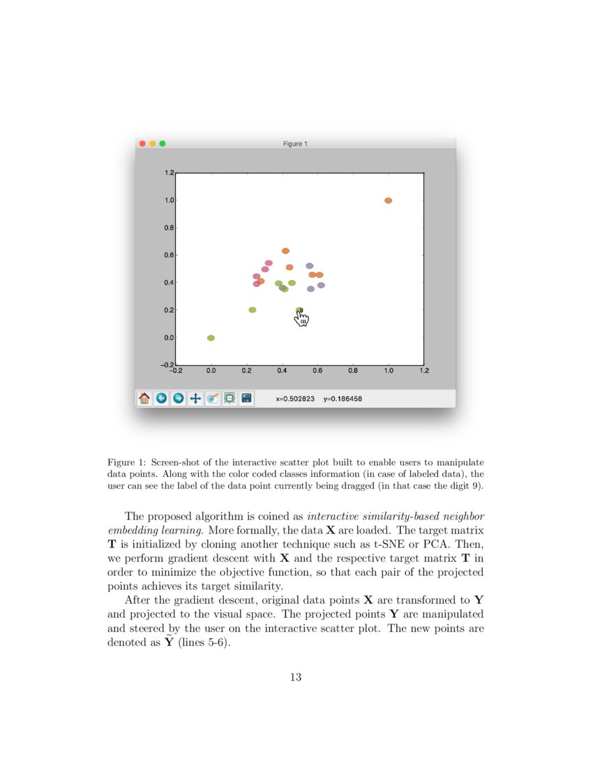 Interactive dimensionality reduction using similarity projections | DeepAI