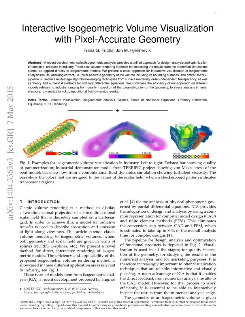 Interactive Isogeometric Volume Visualization with Pixel-Accurate ...