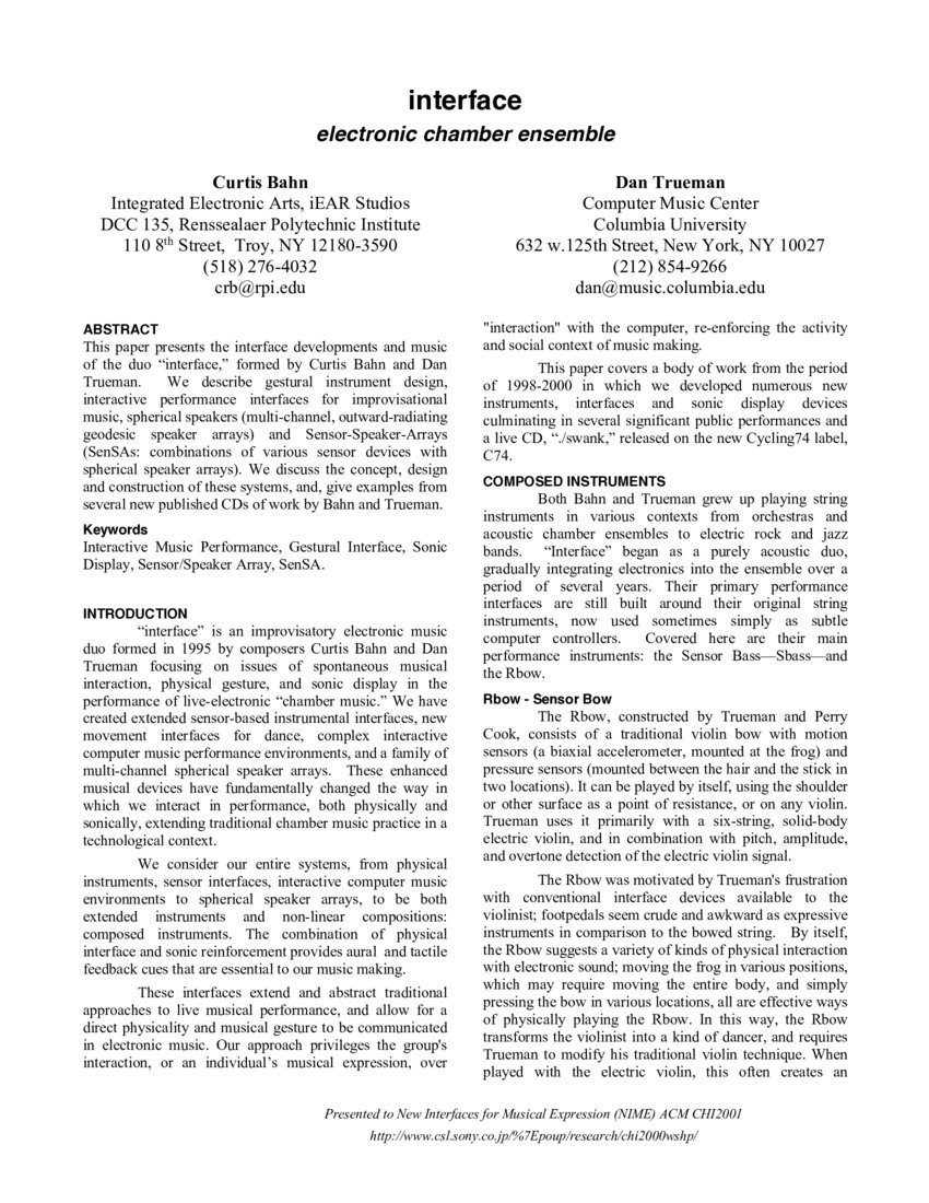 interface : Electronic Chamber Ensemble | DeepAI