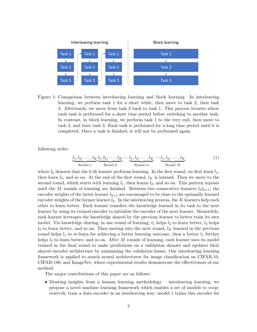 Interleaving Learning, with Application to Neural Architecture Search ...
