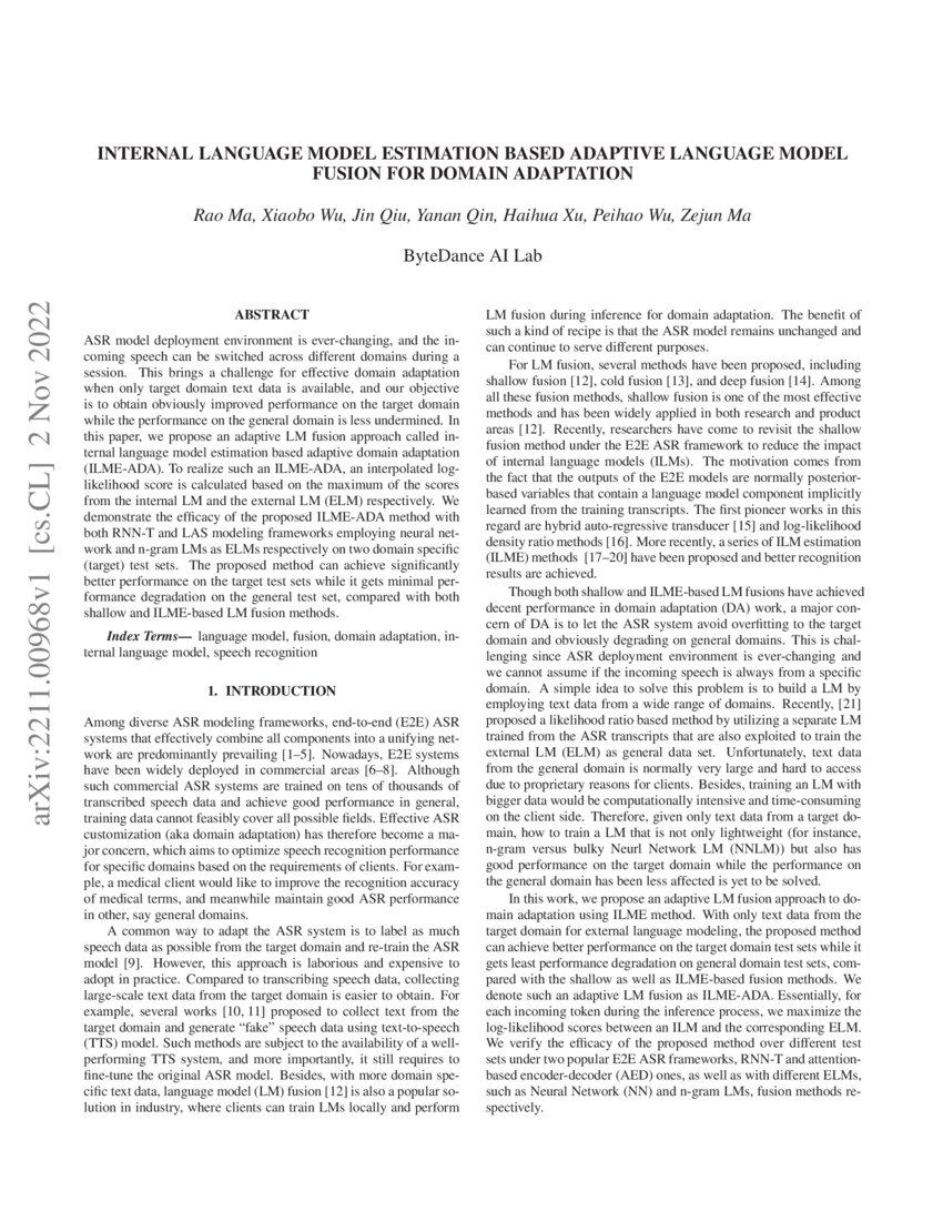 Internal Language Model Estimation Based Adaptive Language Model Fusion