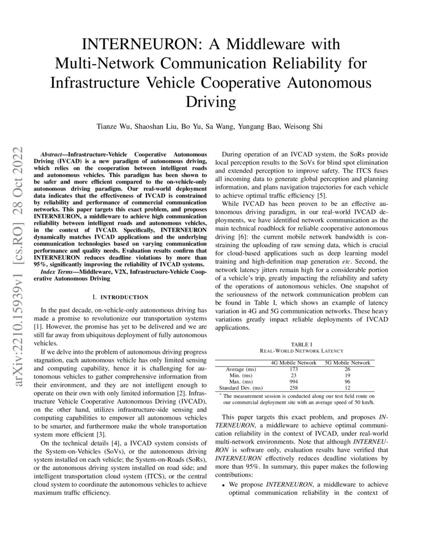 INTERNEURON: A Middleware with Multi-Network Communication Reliability ...