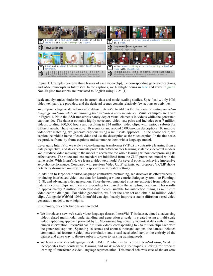 InternVid: A Large-scale Video-Text Dataset for Multimodal ...