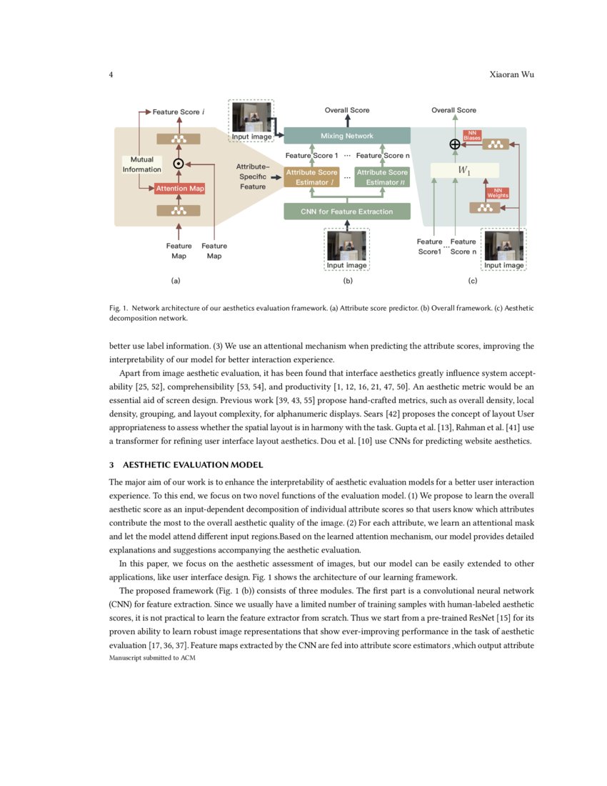 Interpretable Aesthetic Analysis Model for Intelligent Photography ...