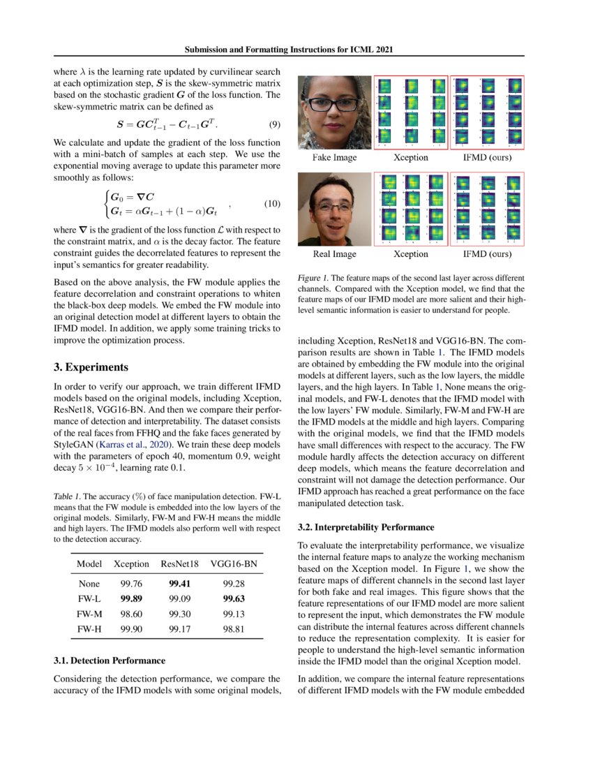 Interpretable Face Manipulation Detection Via Feature Whitening Deepai