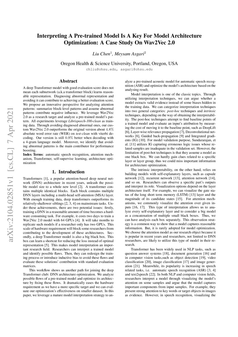 Interpreting A Pre-trained Model Is A Key For Model Architecture ...