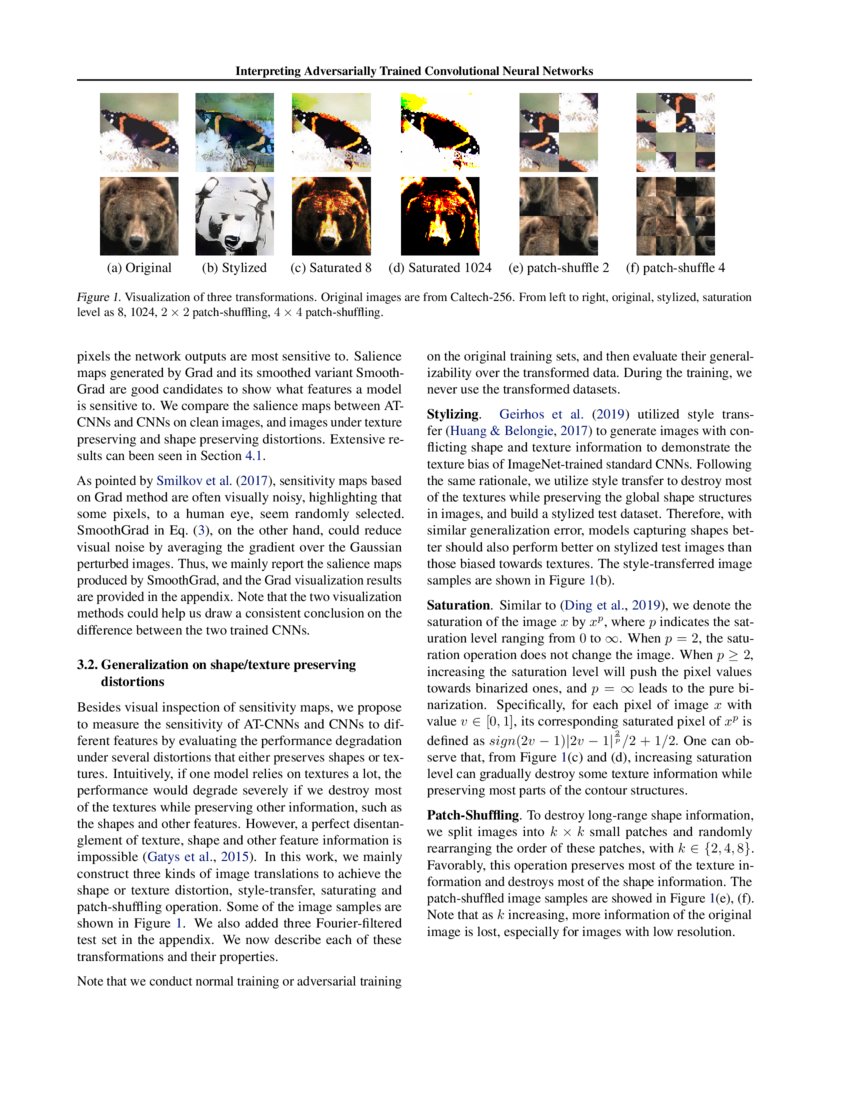 Interpreting Adversarially Trained Convolutional Neural Networks Deepai