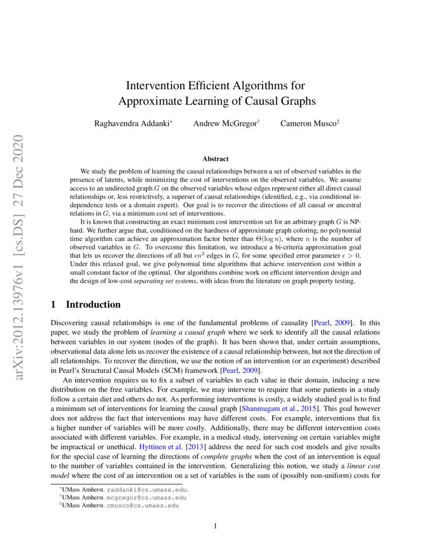 Intervention Efficient Algorithms For Approximate Learning Of Causal
