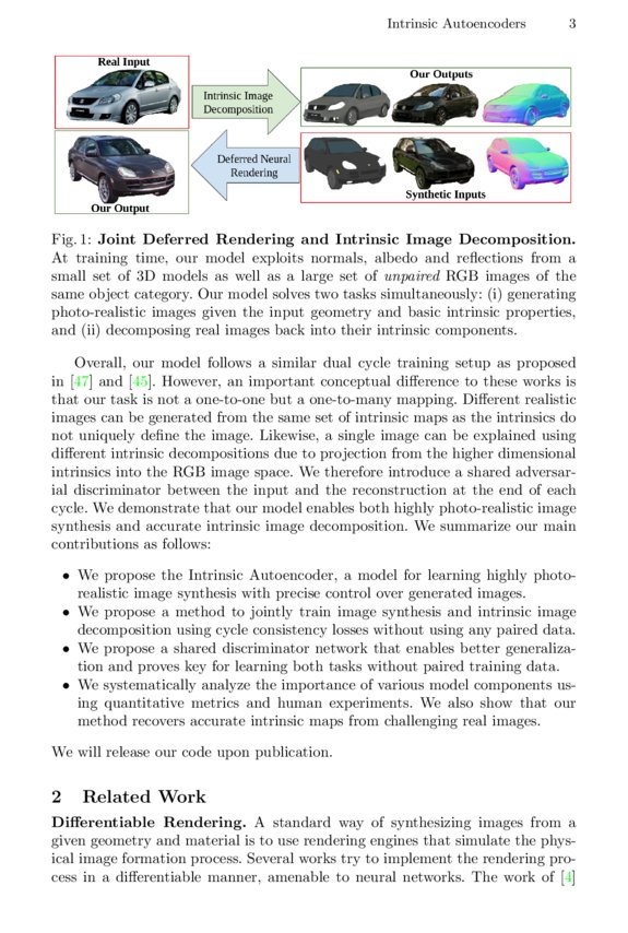 Intrinsic Autoencoders For Joint Neural Rendering And Intrinsic Image Decomposition Deepai