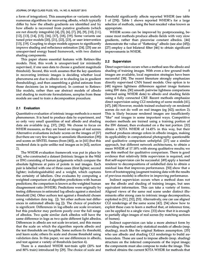 Intrinsic Image Decomposition Using Paradigms Deepai