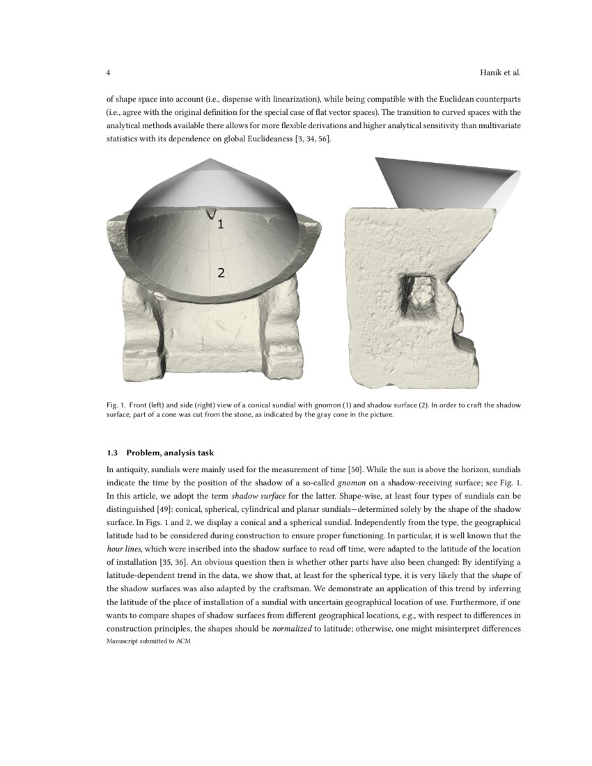 Intrinsic shape analysis in archaeology: A case study on ancient ...