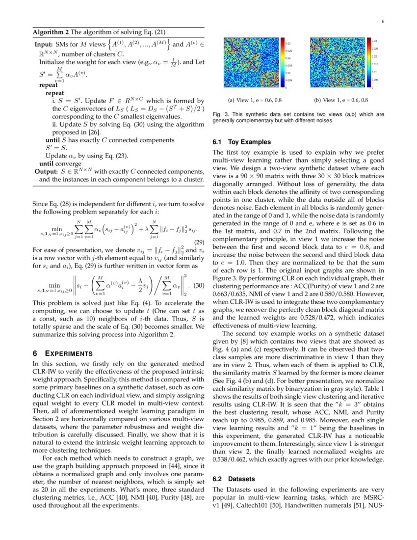 Intrinsic Weight Learning Approach for Multi-view Clustering | DeepAI