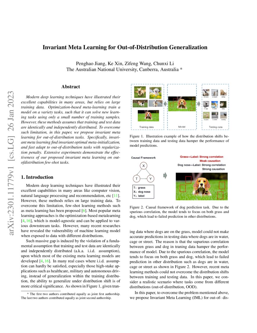 Invariant Meta Learning For Out Of Distribution Generalization Deepai