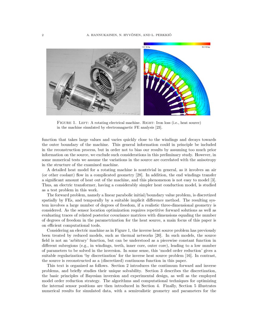 Inverse Heat Source Problem And Experimental Design For Determining Iron Loss Distribution Deepai