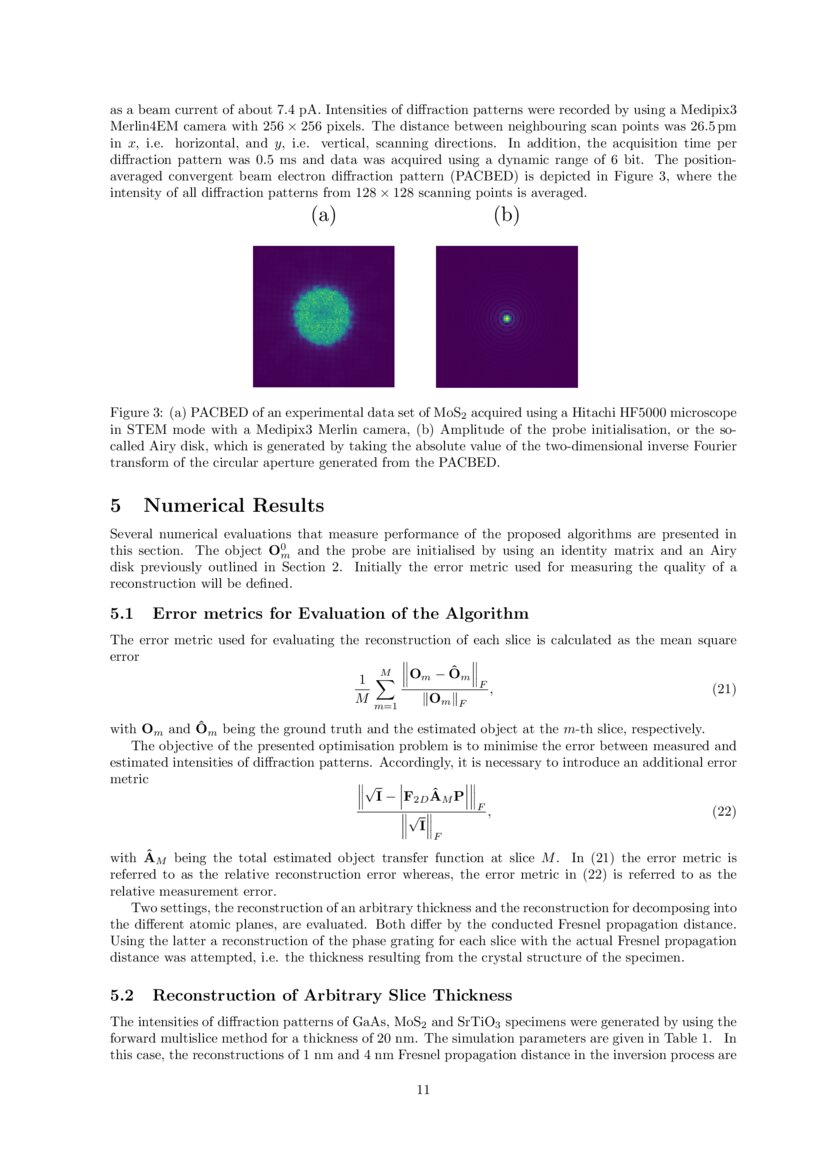 Inverse Multislice Ptychography by Layer-wise Optimisation and Sparse Matrix Decomposition | DeepAI