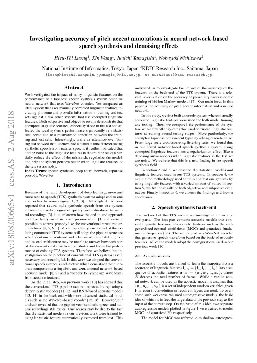 Investigating Accuracy Of Pitch Accent Annotations In Neural Network Based Speech Synthesis And