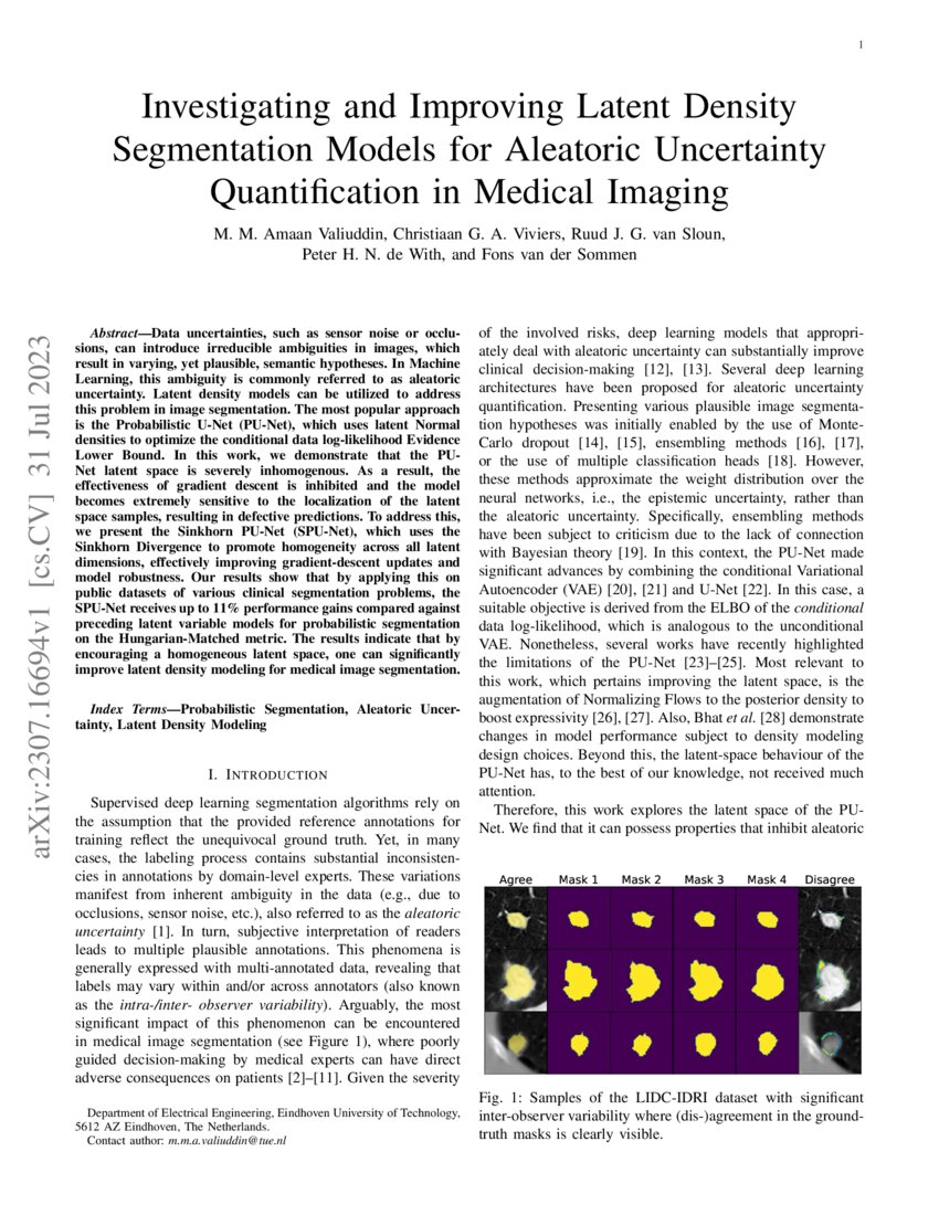 Investigating And Improving Latent Density Segmentation Models For