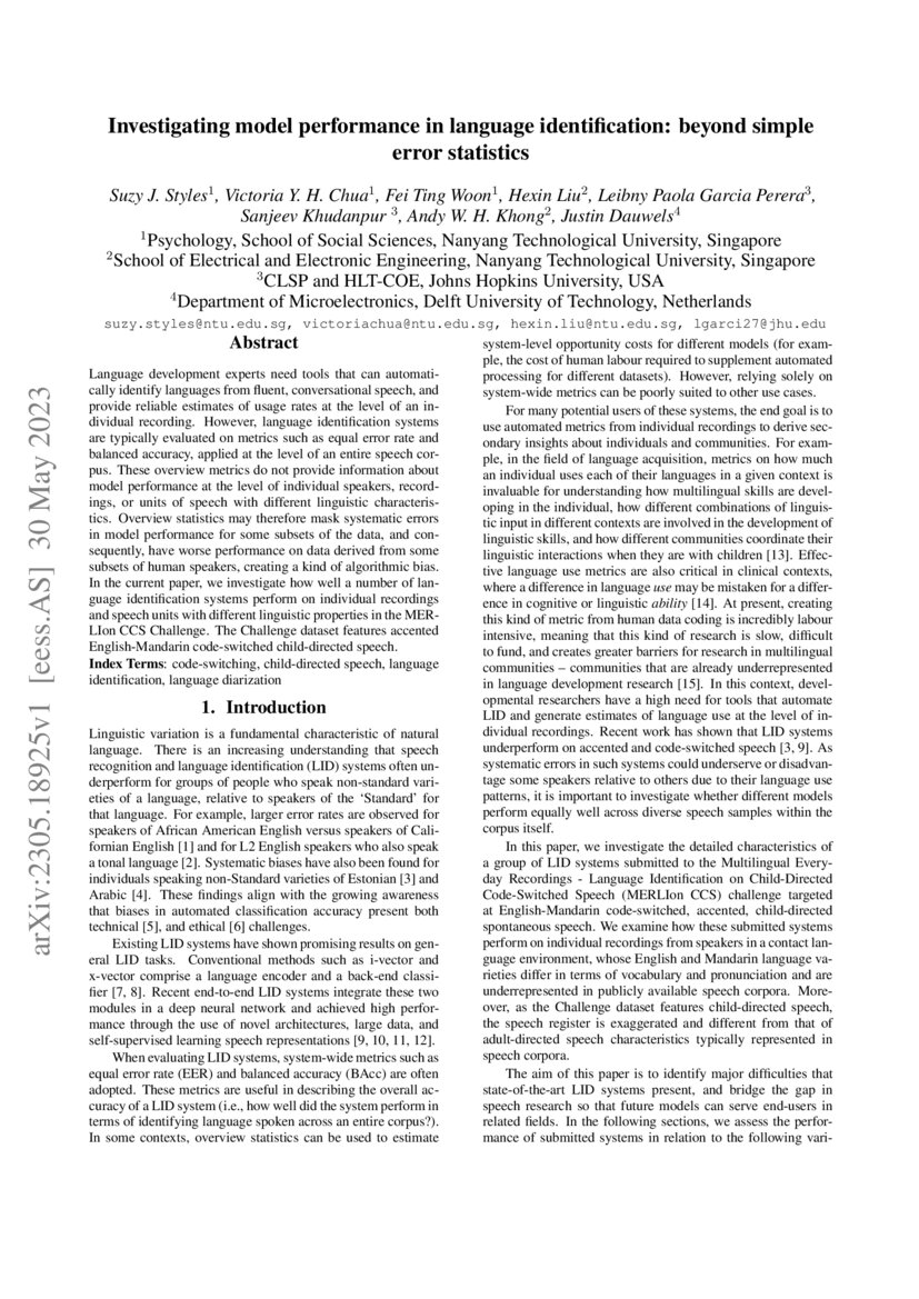 Investigating model performance in language identification: beyond simple error statistics | DeepAI