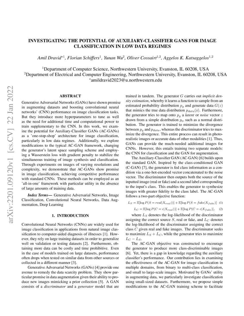 Investigating The Potential Of Auxiliary Classifier Gans For Image