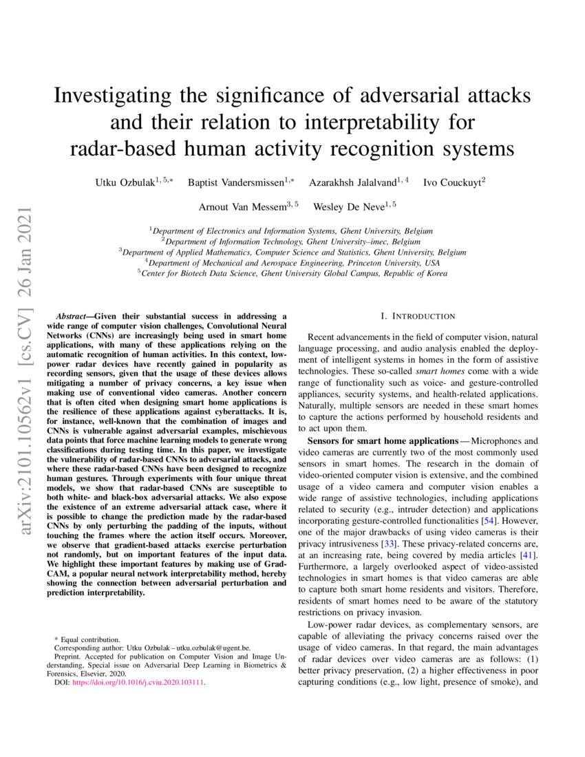 Investigating the significance of adversarial attacks and their relation to interpretability for ...