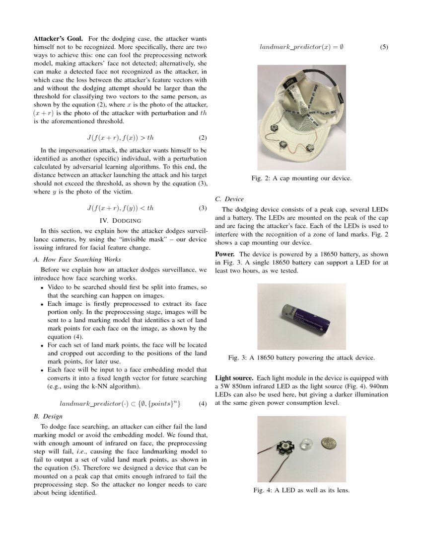 Invisible Mask: Practical Attacks on Face Recognition with Infrared ...
